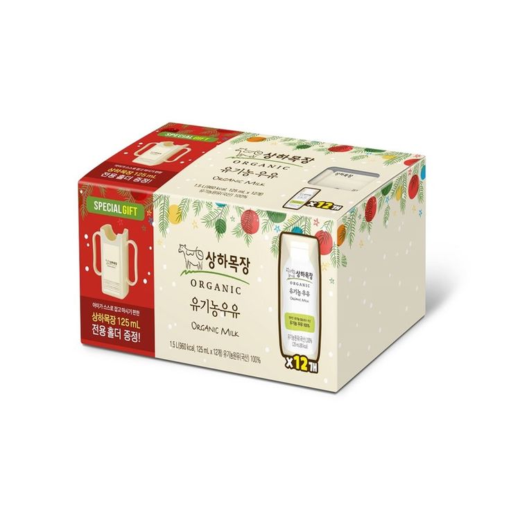 상하목장 유기농우유 홀더 기획팩 125ml12 홈플러스