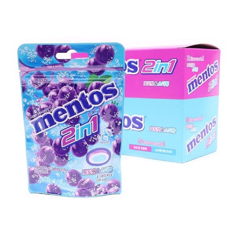 멘토스 2in1 그레이프소다향 45g(1타 10개입) 26.04.12 그레이프소다멘토스 멘 | 홈플러스 택배배송