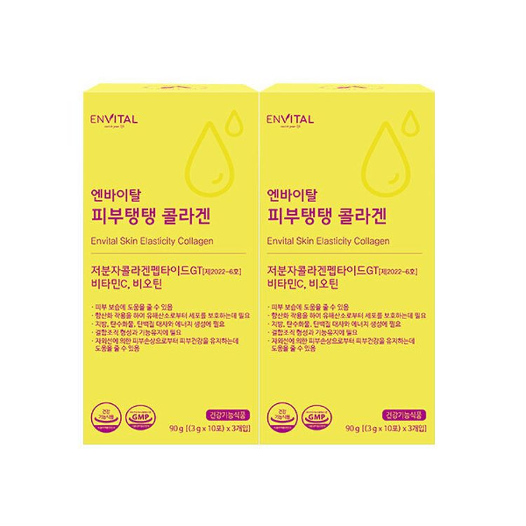 엔바이탈 피부탱탱 콜라겐 2박스박스당 3g X 30포 2개월분 저분자콜라겐펩타이드 홈플러스 택배배송