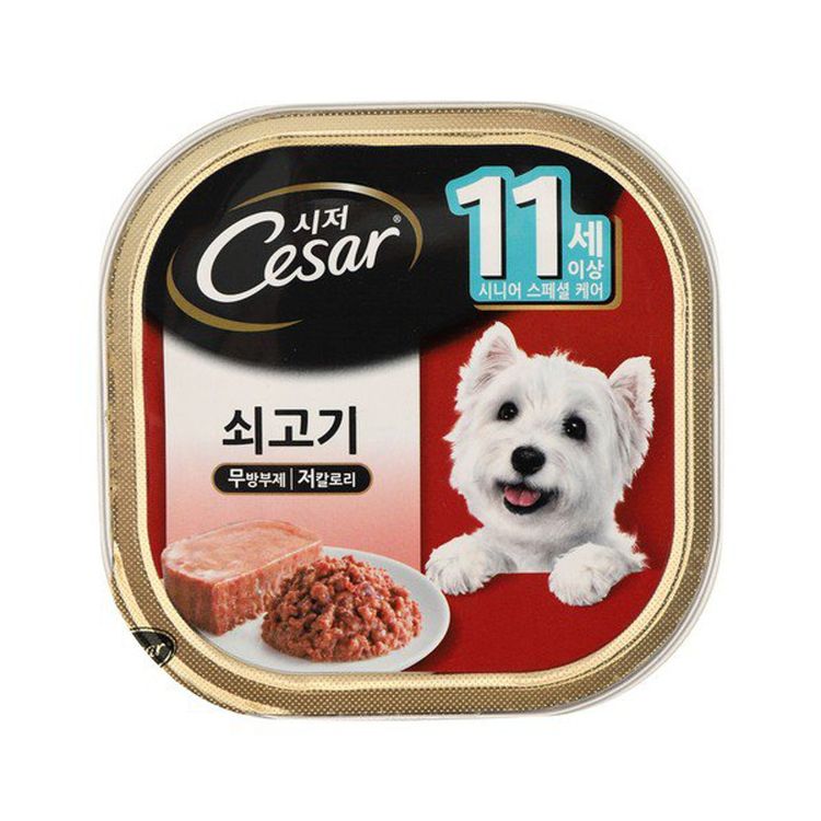 바보사랑 유통기한220817시저 강아지 캔 11세이상 쇠고기 100g 홈플러스 택배배송