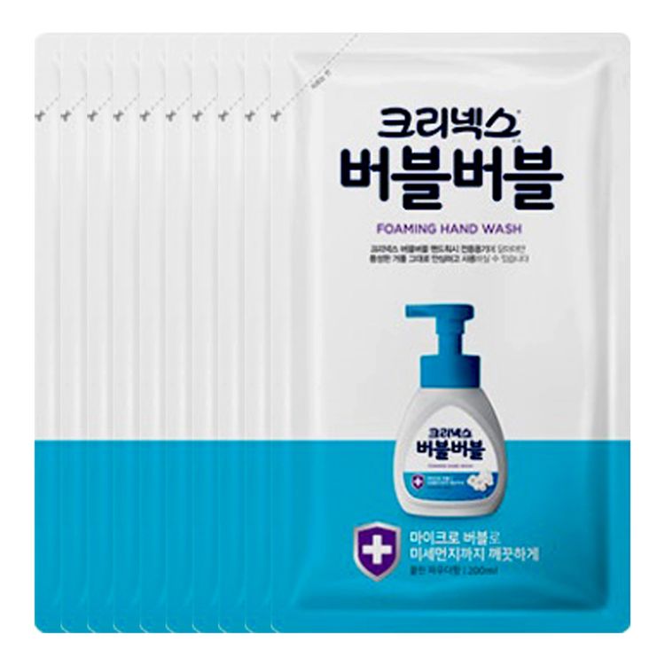 크리넥스 버블버블 핸드워시 클린파우더향 리필 200ml X 10개 홈플러스 택배배송