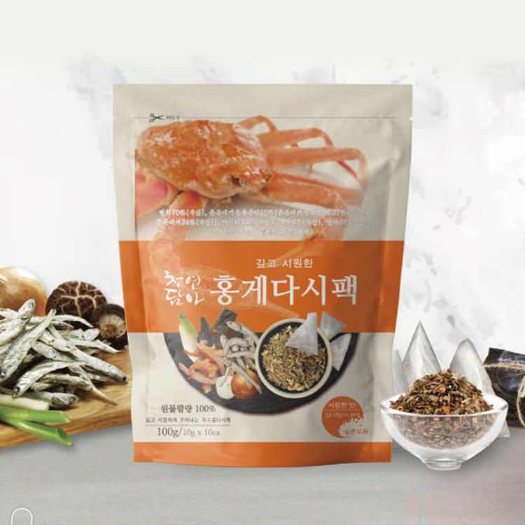 천연담아 요리의 완성 다시팩 홍게 총500g 10g X 50개 국내산 홈플러스 택배배송
