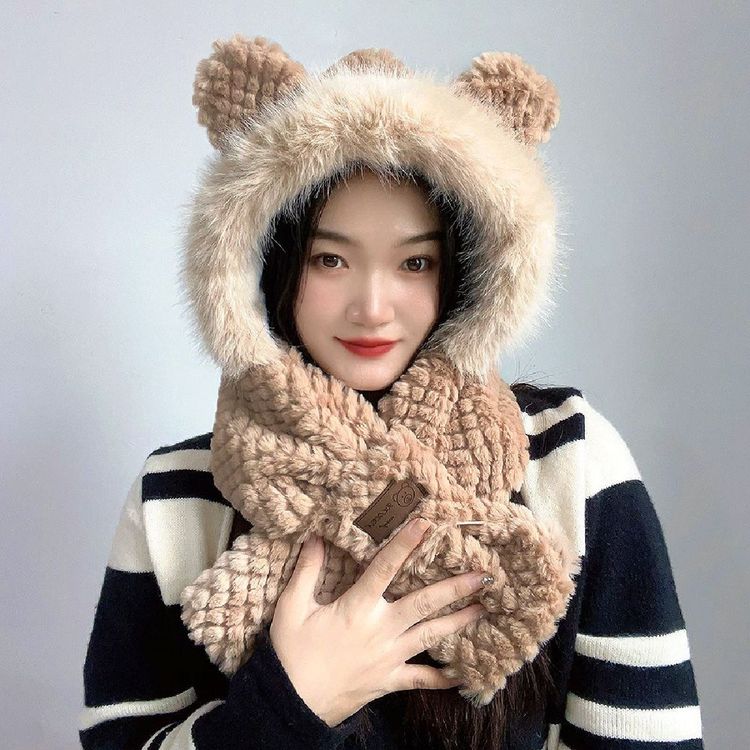 러블리베어 N8131d0903e 후드 머플러 귀덮개모자 후드목도리 홈플러스 택배배송