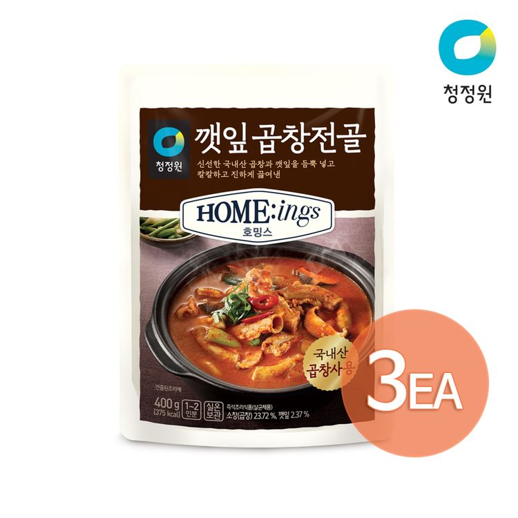 청정원 호밍스 깻잎곱창전골 400g X 3개 홈플러스 택배배송