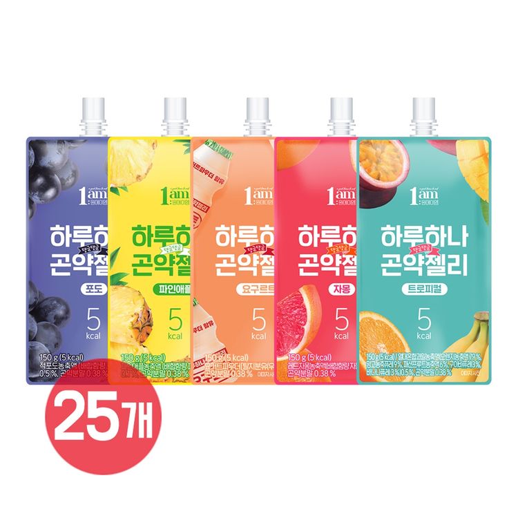 1am 하루하나 곤약젤리 혼합 150g 25개 포도파인애플요구르트자몽트로피칼 홈플러스 택배배송