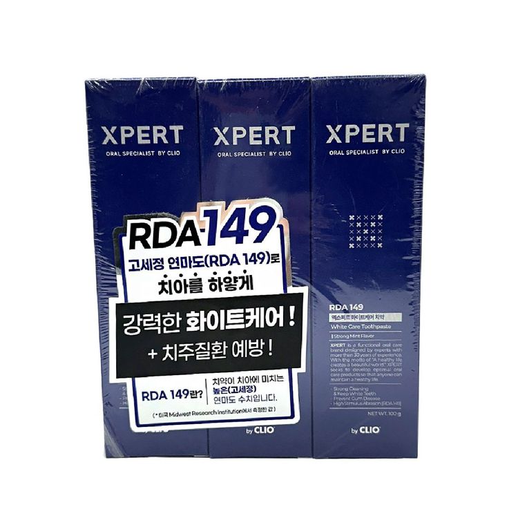 크리오 엑스퍼트 화이트케어 고세정 연마 치약 100g 3개입 홈플러스 택배배송