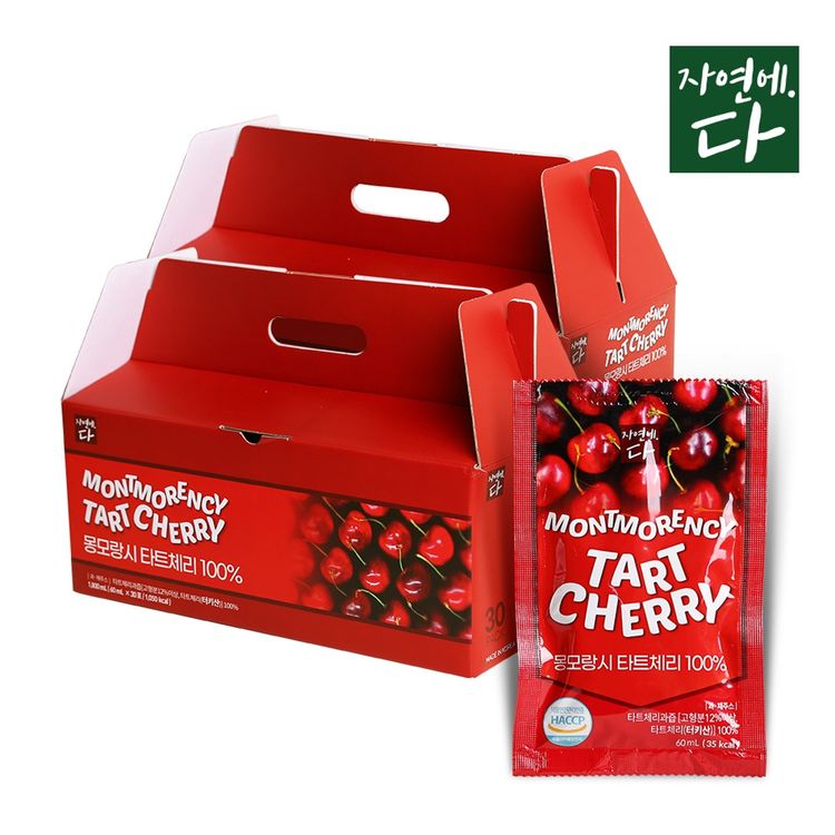 자연에다 몽모랑시 타트체리즙 100 60ml X 30포 2박스 홈플러스 택배배송