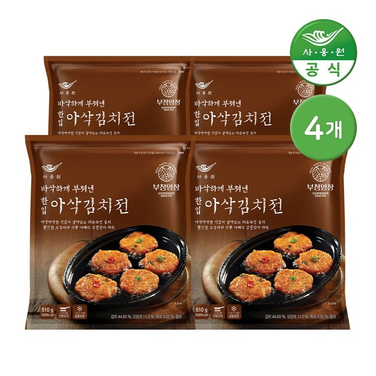 사옹원 부침명장 바삭하게 부쳐낸 한입 아삭김치전 ★510g★ 4개 홈플러스 택배배송