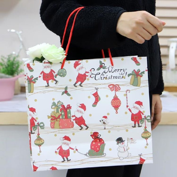 Abm 크리스마스 산타 쇼핑백 대 5개30x12x27cm 홈플러스 택배배송