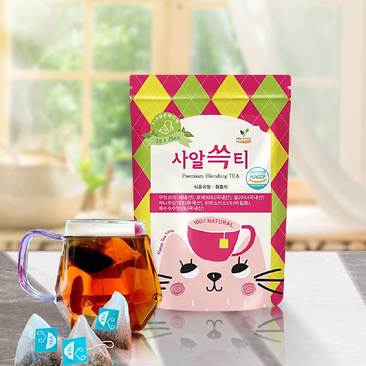 가벼운 한잔 사알쓱티 호박팥 우엉 보이차 히비스커스 옥수수수염 차 블렌딩티 홈플러스 택배배송