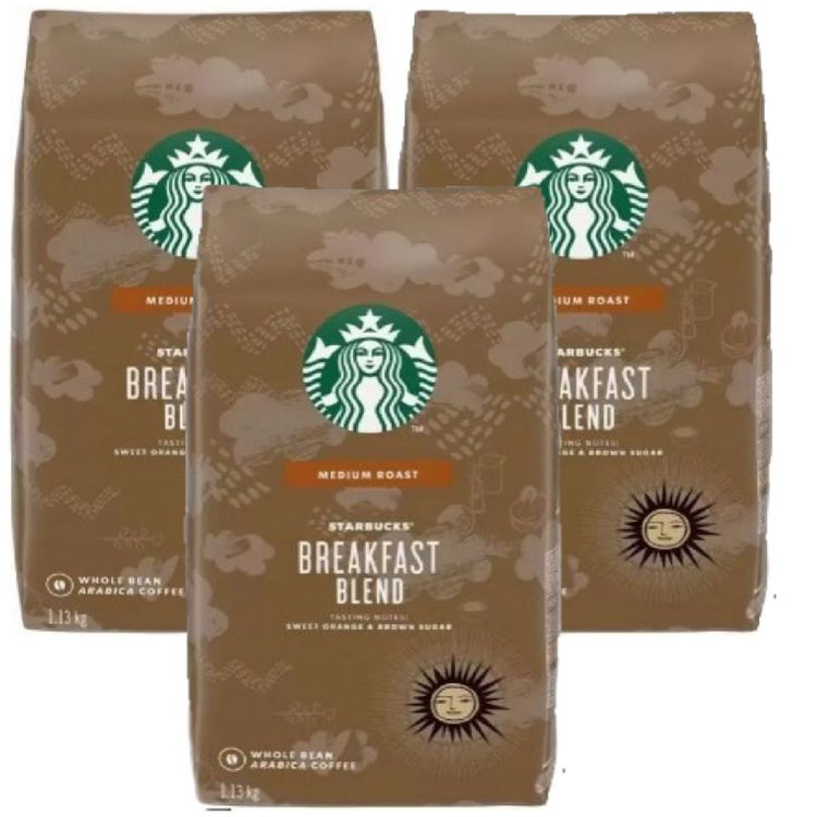 Starbucks 스타벅스 브랙퍼스트 블렌드 홀빈 커피 113kg 3입 원두커피 홈플러스 택배배송