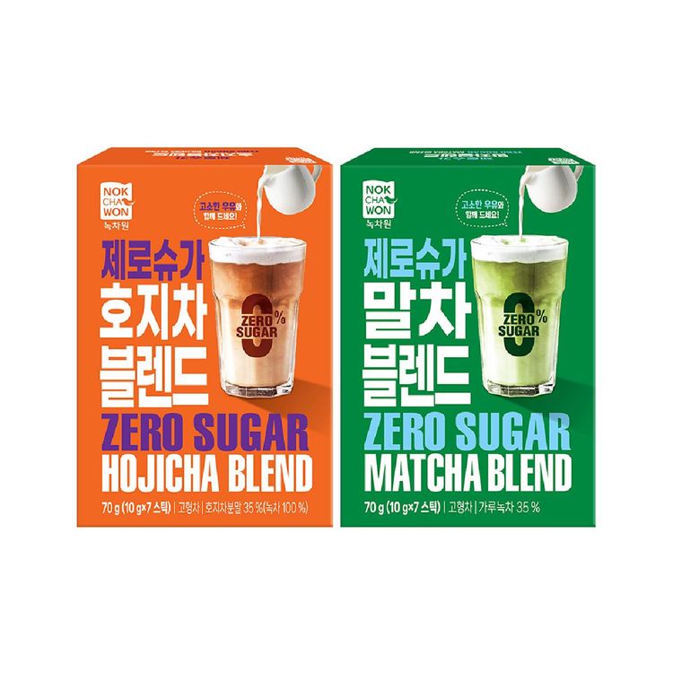 녹차원 제로슈가 블렌드 말차 7스틱호지차 7스틱 홈플러스 택배배송