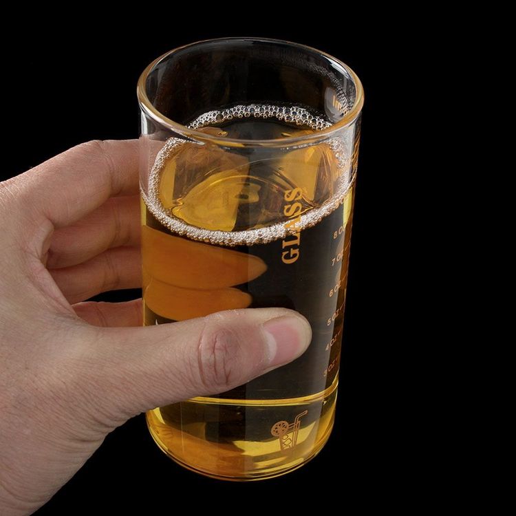 로하티 N2285c3534f 눈금패턴 내열 유리컵 350ml 오렌지 물잔 홈플러스 택배배송
