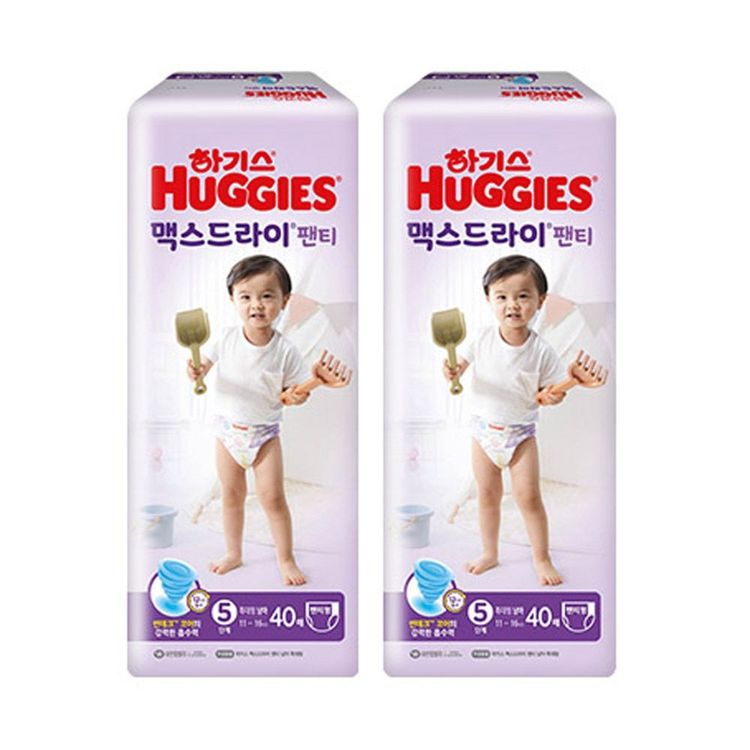 하기스 맥스드라이 5단계 남아 팬티 40매x2팩 특대형 홈플러스 택배배송