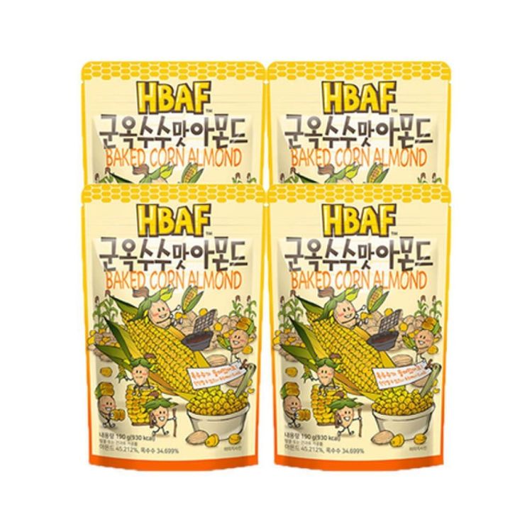 바프 군옥수수맛 190gx4개 아몬드 견과류 아몬드도매 홈플러스 택배배송