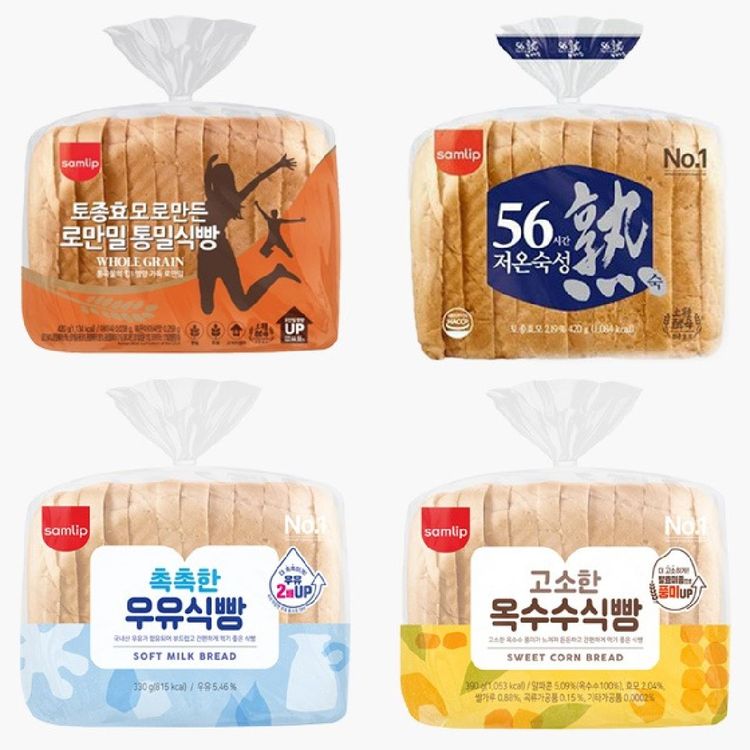 삼립 식빵 로만밀 옥수수 우유 56시간 저온 4종 세트 홈플러스 택배배송