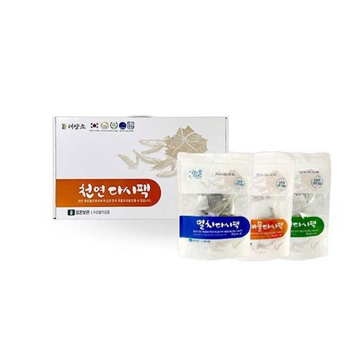 천연육수 다시팩 3종세트 90g X 10ea육수팩 조미료 멸치육수 다시마육수 홈플러스 택배배송