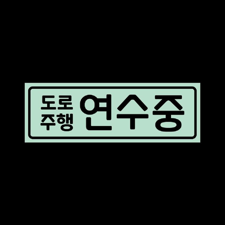 초보운전 자석 스티커 민트 Lmcm 012 도로연수중 홈플러스 택배배송