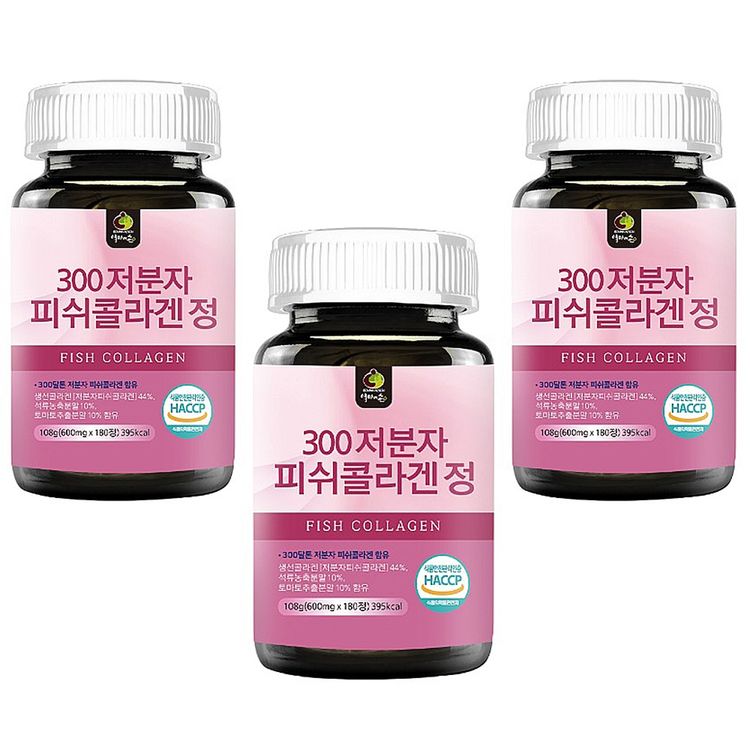 엄마애손 저분자피쉬콜라겐 펩타이드 180정x3통 홈플러스 택배배송