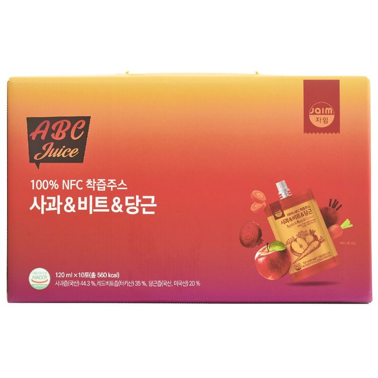 자임 Abc Nfc 착즙주스 120ml X 10포 홈플러스 택배배송