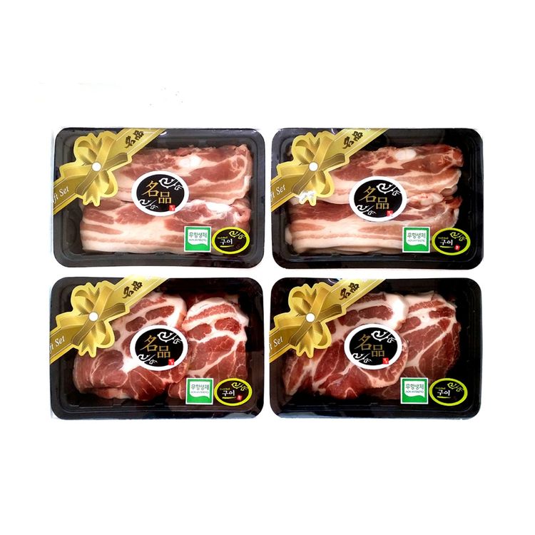 한가위남도장터 착한고기마을 무항생제 돼지세트 2호 2kg 삼겹 500g X 2 목살 홈플러스 택배배송