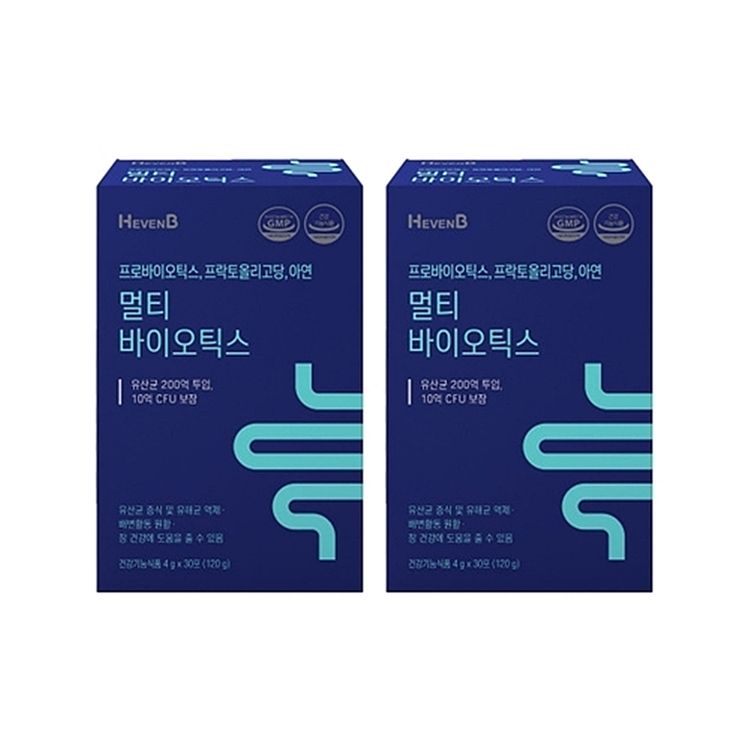 헤븐비 멀티바이오틱스 30포 X 2팩 유산균 200억 장건강 홈플러스 판매자택배