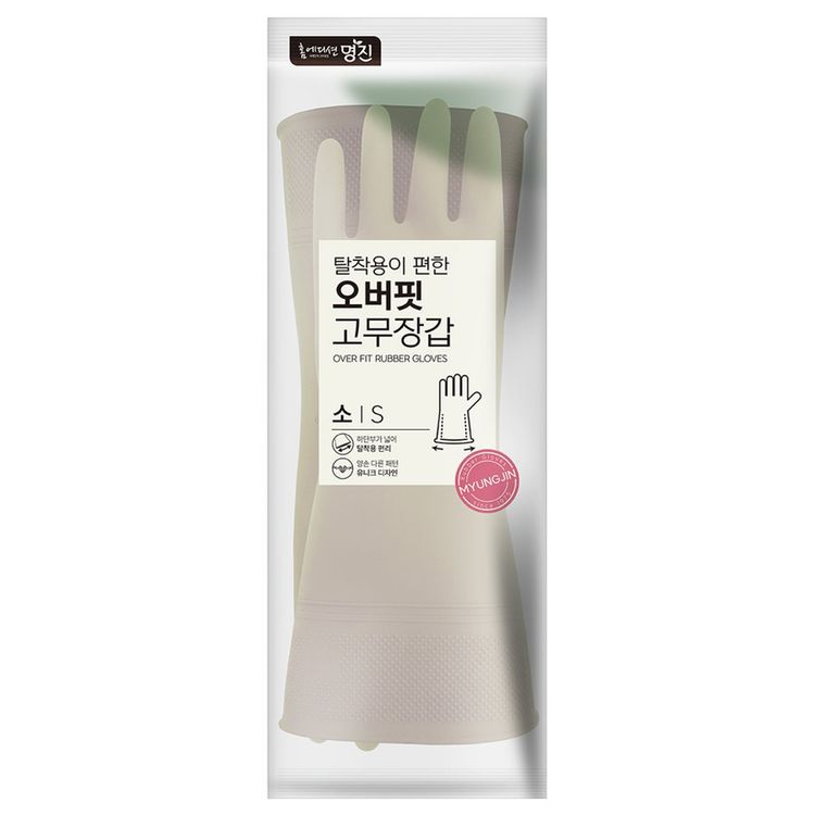명진 컬러 오버핏 고무장갑 소 라이트베이지 1입 홈플러스