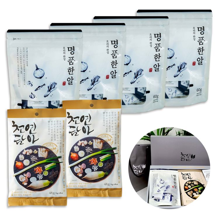 천연담아 명품 한알 육수 4입 천연조미료 2입 세트 홈플러스 택배배송