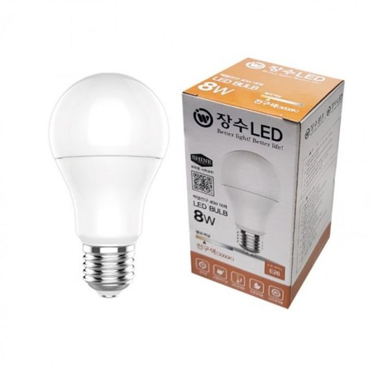 A19 전구색 다마 전구 장수램프 벌브 E26 Led 8w Wd11d5c 홈플러스 택배배송