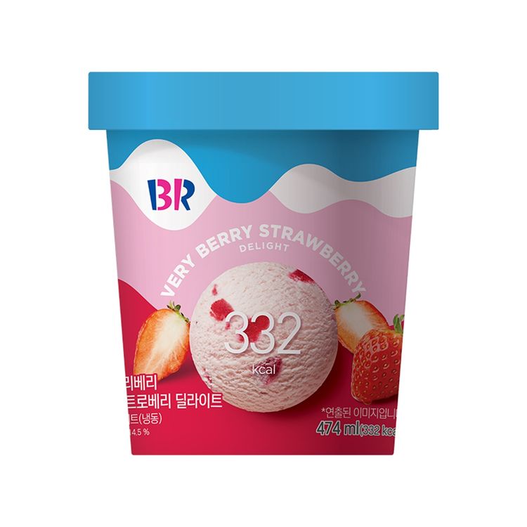 배스킨라빈스 베리베리스트로베리 딜라이트 아이스크림 474ml | 홈플러스 택배배송