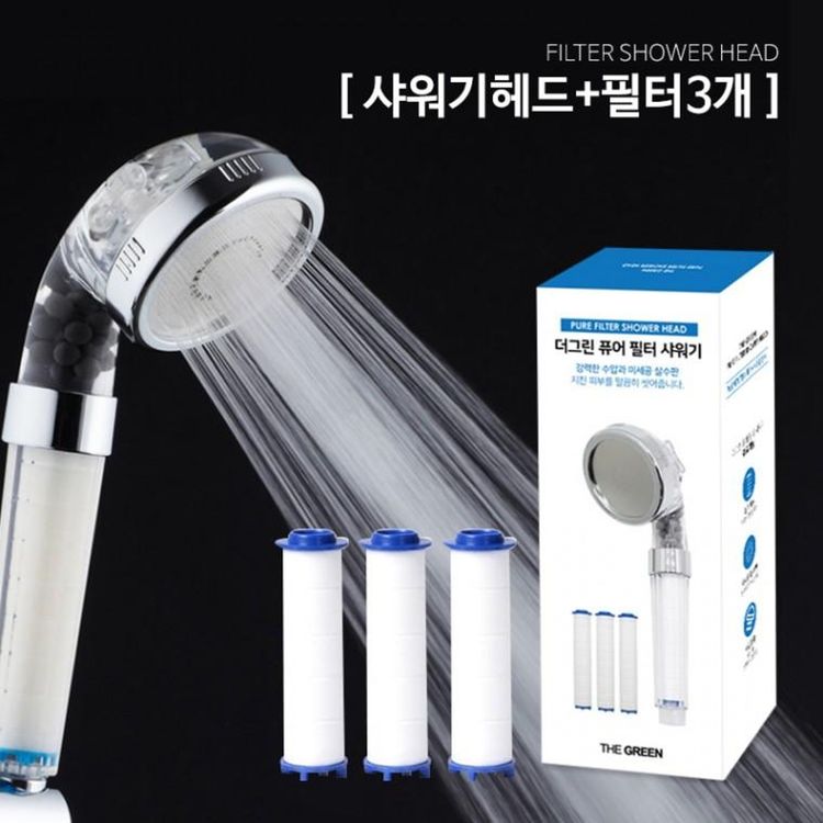 91일 재입고 필터샤워기헤드필터3개 마사지 불순물녹물제거 염소제거 수돗물정수 절수 홈플러스 택배배송