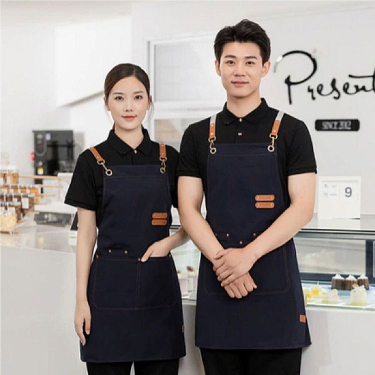 더블포켓 카페 원예 공방 H형 다용도 앞치마 네이비 홈플러스 택배배송