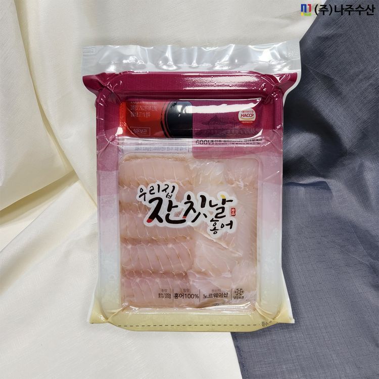 나주수산 우리집잔칫날홍어 모둠100g 진공 노르웨이산 중간삭힘 홈플러스 택배배송