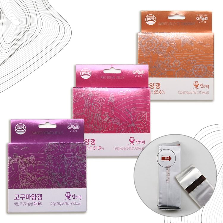 밤뜨래 국산 밤 팥 고구마 양갱 세트 3종 9입 360g 홈플러스 택배배송