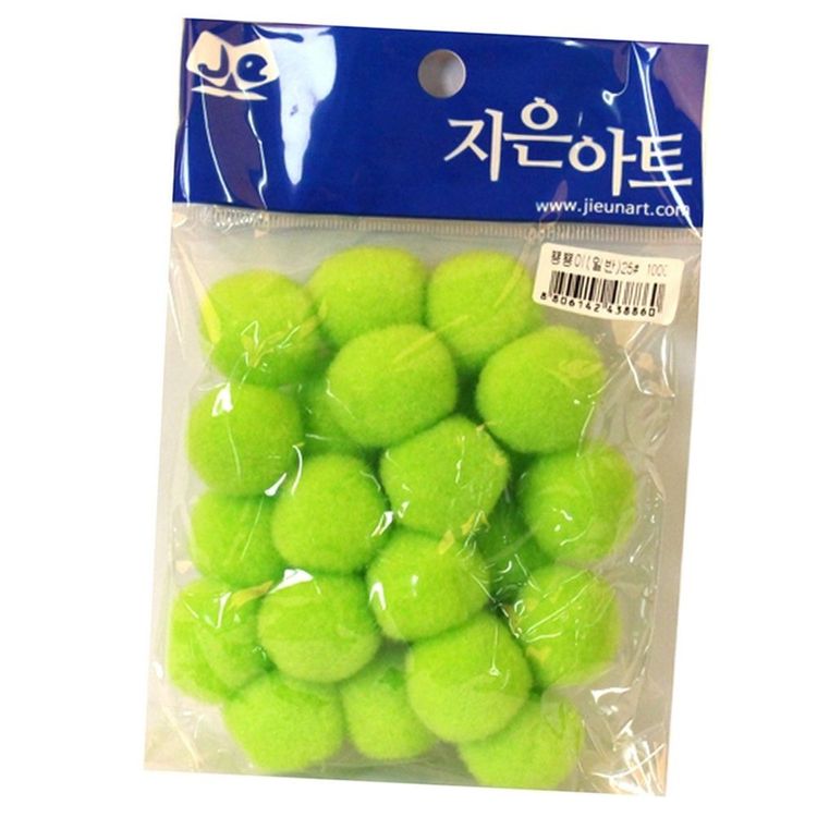 만들기재료 뿅뿅이 일반25 연두 1p 공예 만들기 소품 재료 꾸미기 홈플러스 택배배송