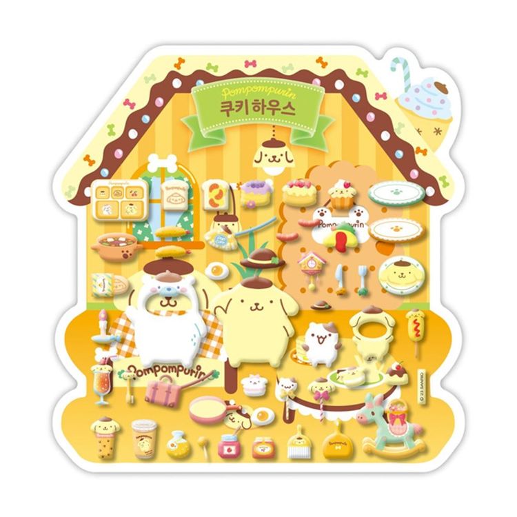 산리오스티커 쿠키하우스 스티커 폼폼푸린 5p 다꾸 스티커놀이 데코 홈플러스 택배배송