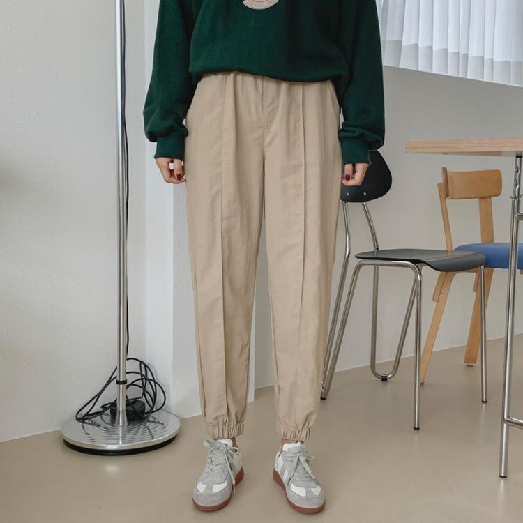 여자 캐주얼 밴딩 핀턱 캐주얼 조거팬츠 편한 바지 홈플러스 택배배송