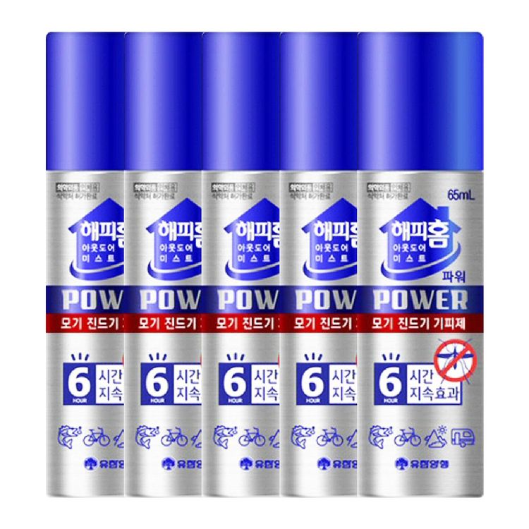 해피홈 아웃도어 미스트 파워 모기진드기 기피제 65ml X 5개 홈플러스 택배배송