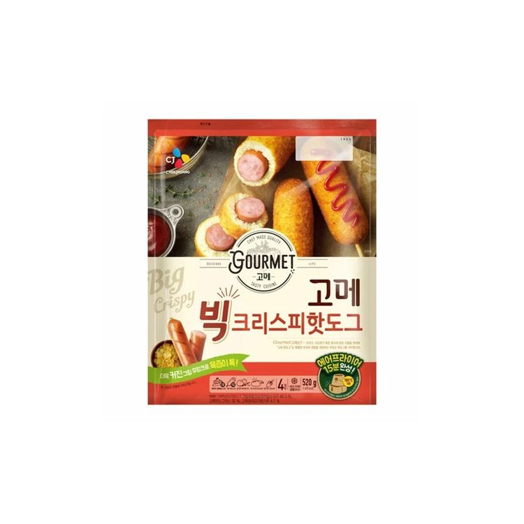 CJ 고메 빅크리스피핫도그 520g 4개 | 홈플러스 택배배송