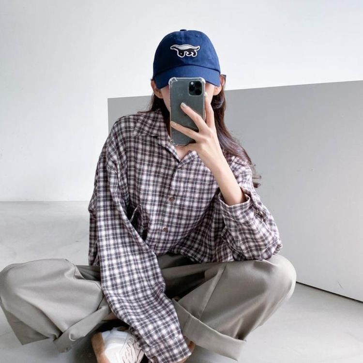 여자 빅포켓 체크 루즈핏 면남방 긴팔 가을 셔츠 홈플러스 택배배송