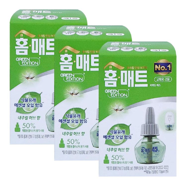 홈매트 그린에디션 리퀴드에스 내추럴허브향 45일 X 3개 홈플러스 택배배송