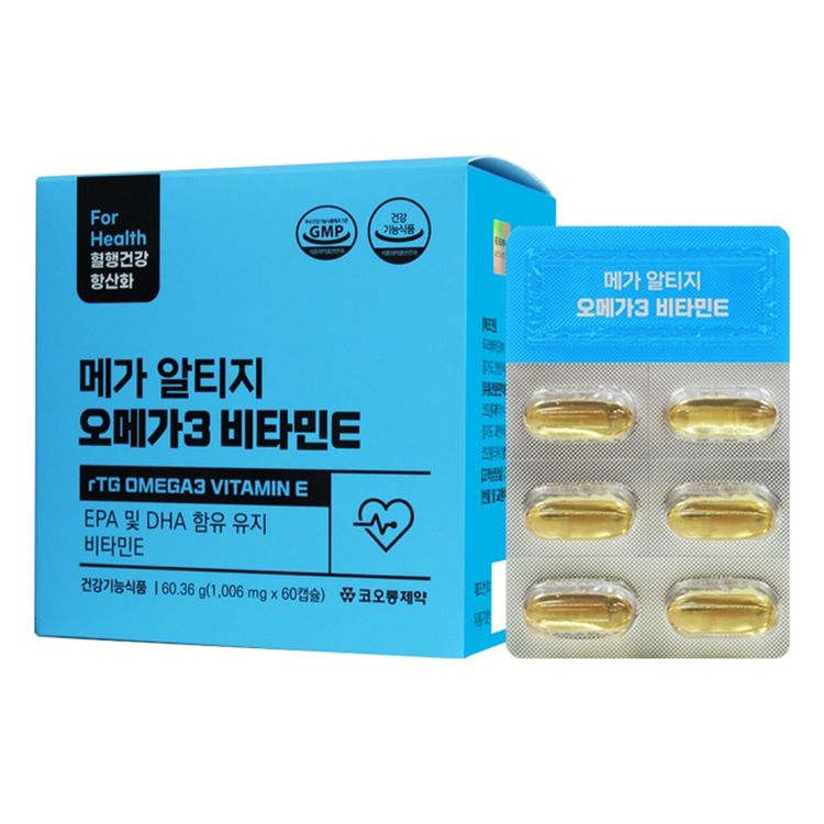 코오롱제약 알티지 오메가3 60캡슐x4통 혈행개선 눈건강 홈플러스 택배배송
