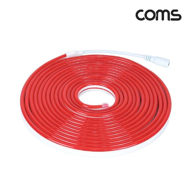 Coms Led 슬림형줄띠형보급형 Dc 12v 전원 5m Red 홈플러스 택배배송