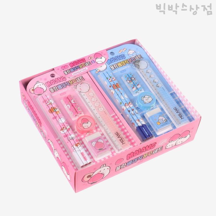 2000 몰랑 베이직 문구세트 12개입 Box 버전2 입학 학용품세트 초등학생 단체선물 홈플러스 택배배송