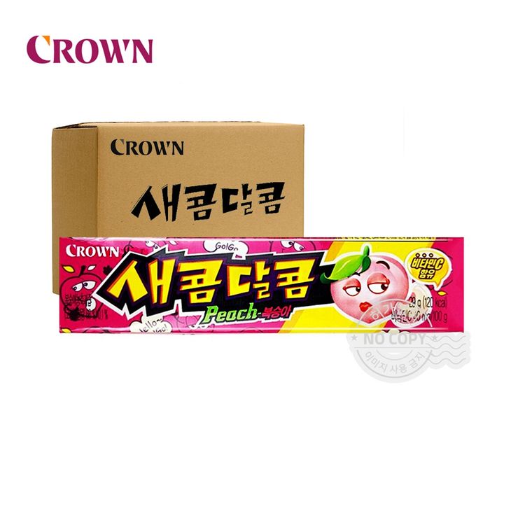 크라운 박스 새콤달콤 복숭아29g 90입 간식 군것질 홈플러스 택배배송