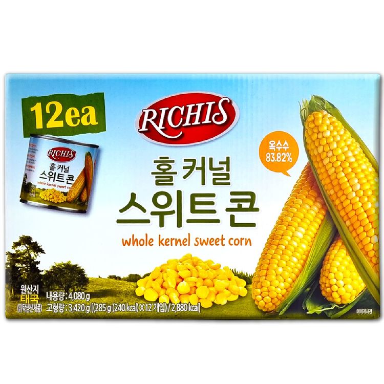 리치스 홀 커널 스위트콘 3420g285g X 12캔 옥수수 캔 통조림 홈플러스 택배배송