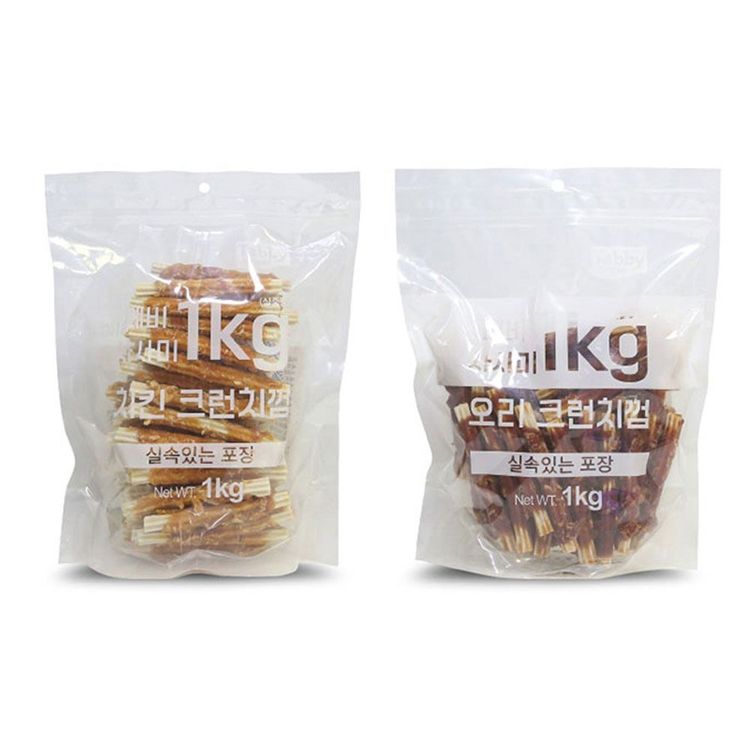 테비 강아지 간식 1kg 대용량 반려견 사사미 크런치껌 홈플러스 택배배송