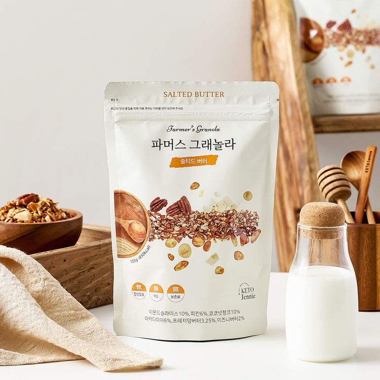 키토제니 무설탕 파머스그래놀라 시리얼 솔티드버터 홈플러스 택배배송