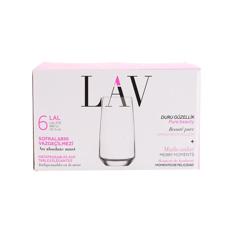 직수입 LAV 벨리 유리컵 6P세트 480ML | 홈플러스