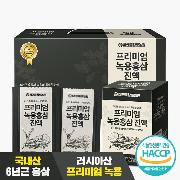 참앤들황토농원 프리미엄 녹용홍삼진액 60mlx30포1박스 홈플러스 택배배송